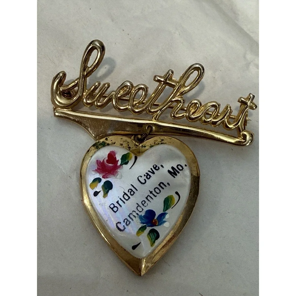 Source Unknown | Jewelry | Vintage Sweetheart Locket Pin Mother Of ...